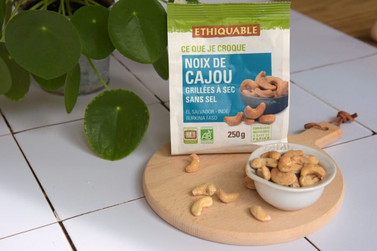 Noix de cajou grillées à sec et sans sel - Ethiquable