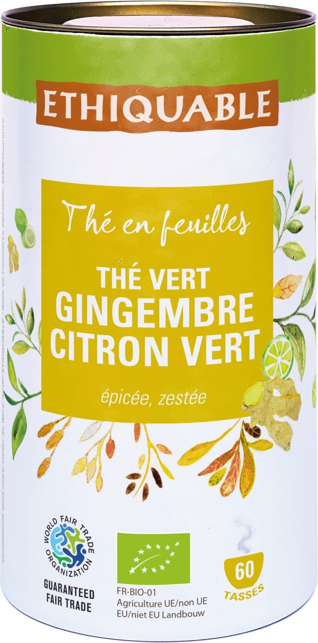 Thé vert gingembre citron vert vrac - Ethiquable